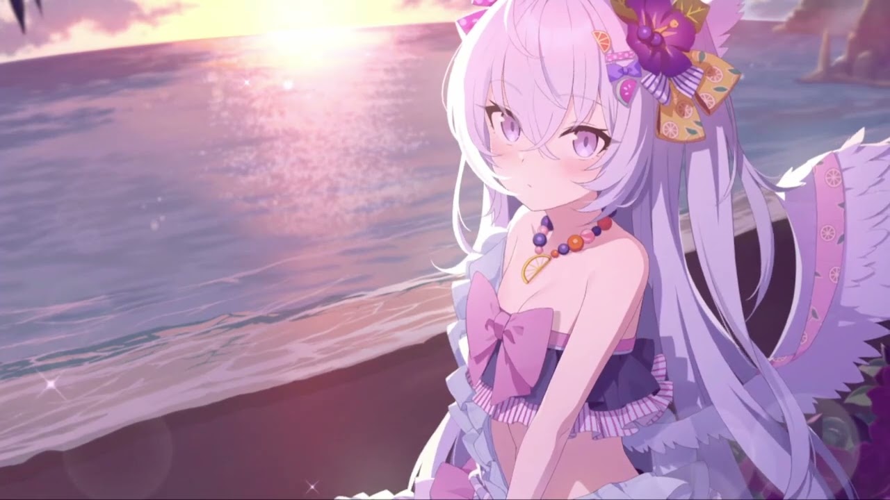 [블루 아카이브] 수영복 아즈사 메모리얼 로비 BGM [Luminous Memory] 1시간 반복 - YouTube