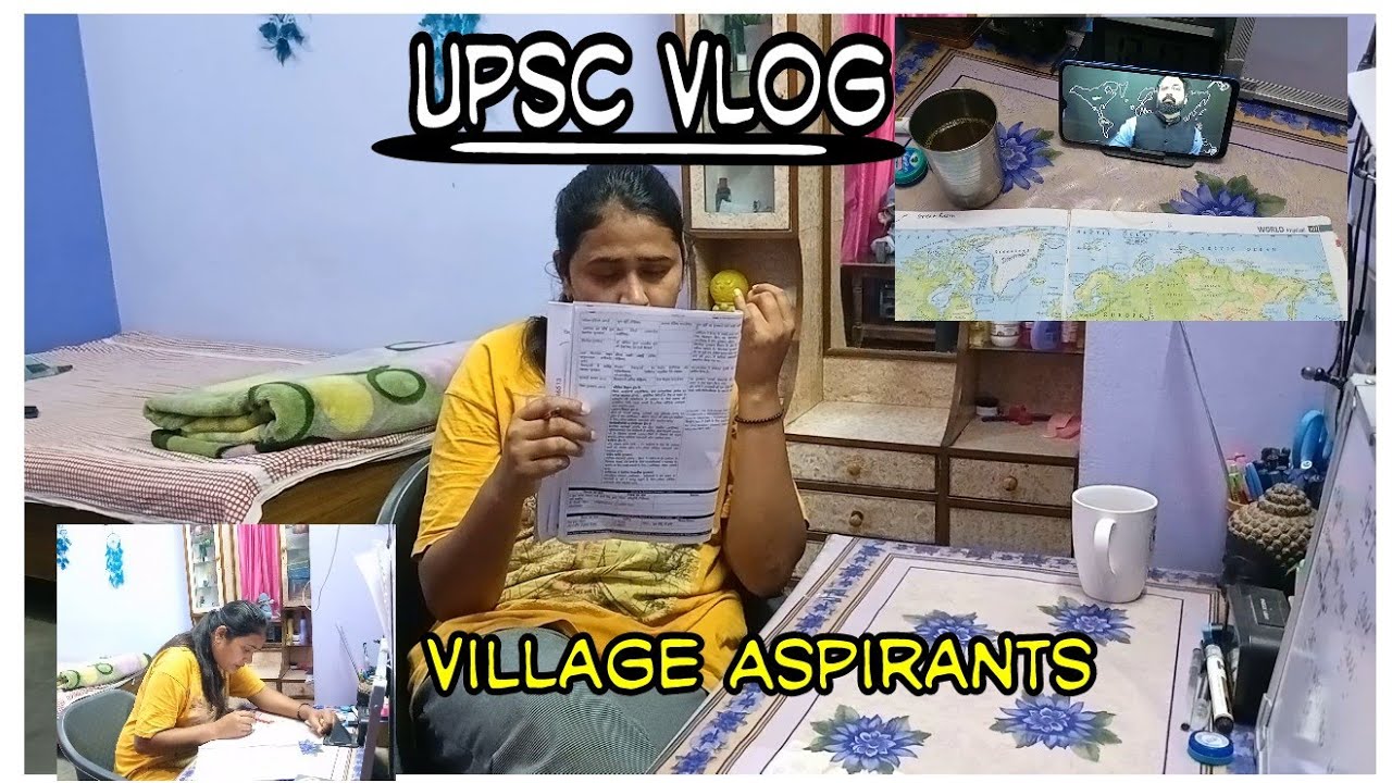 UPSC STUDY VLOG:A PRODUCTIVE day in the life of IAS ASPIRANT preparing ...