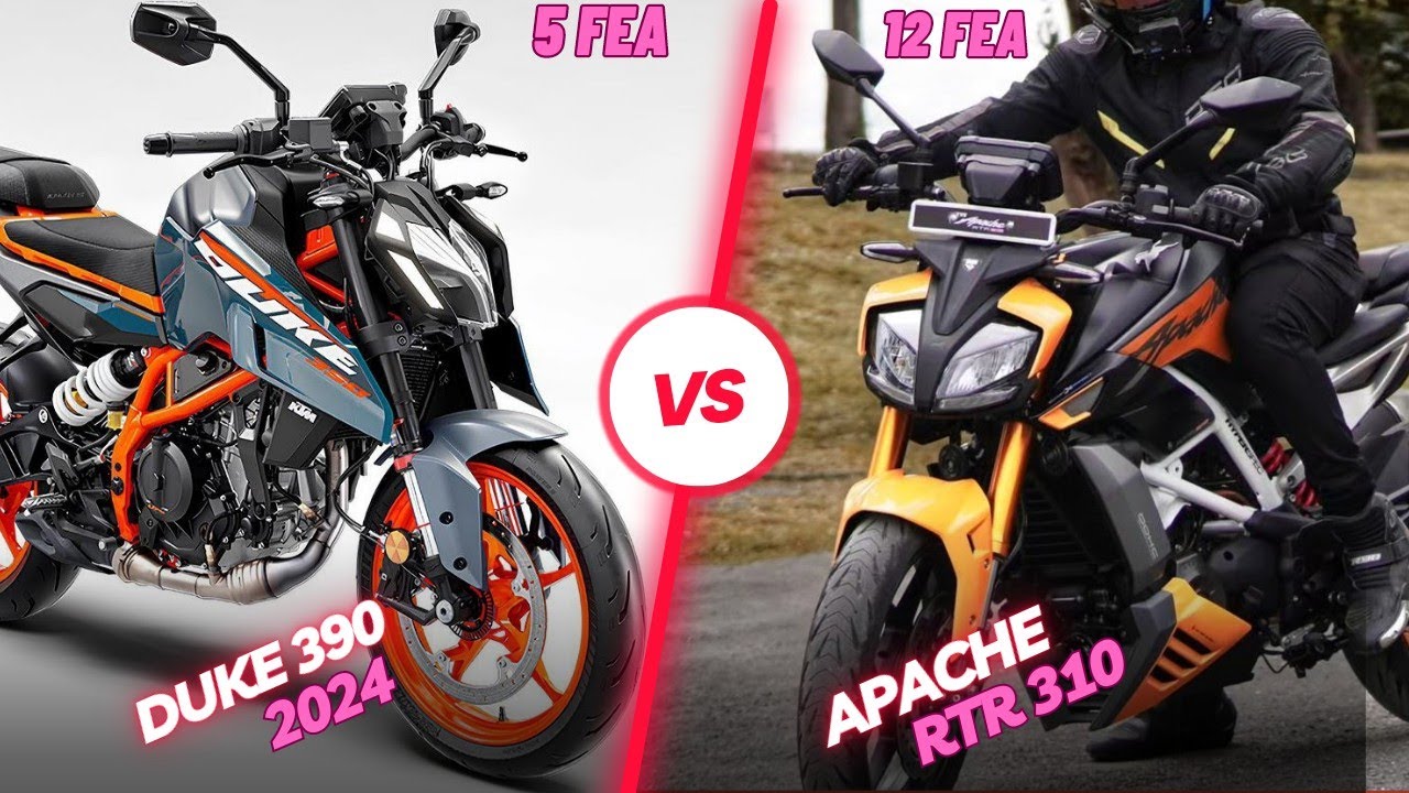 TVS Apache RTR 310 vs KTM duke 390 2024 Detailed Comparison|| - YouTube
