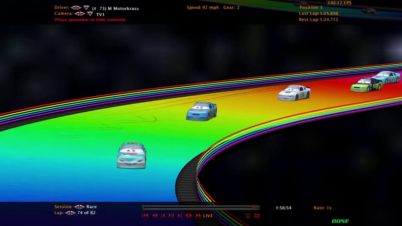 RAINBOW ROAD! Nr2003 Rainbow 210 NASCAR Racing 2003 Season Pixar Cars ...