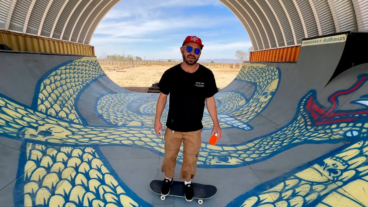 We Built a Giant Mini Ramp in the middle of the Desert - YouTube