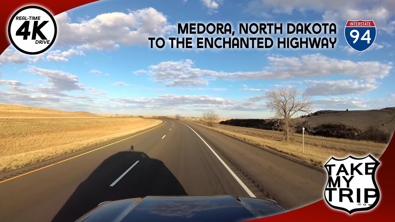 Interstate 94 Eastbound in North Dakota: Medora, Belfield, Dickinson ...