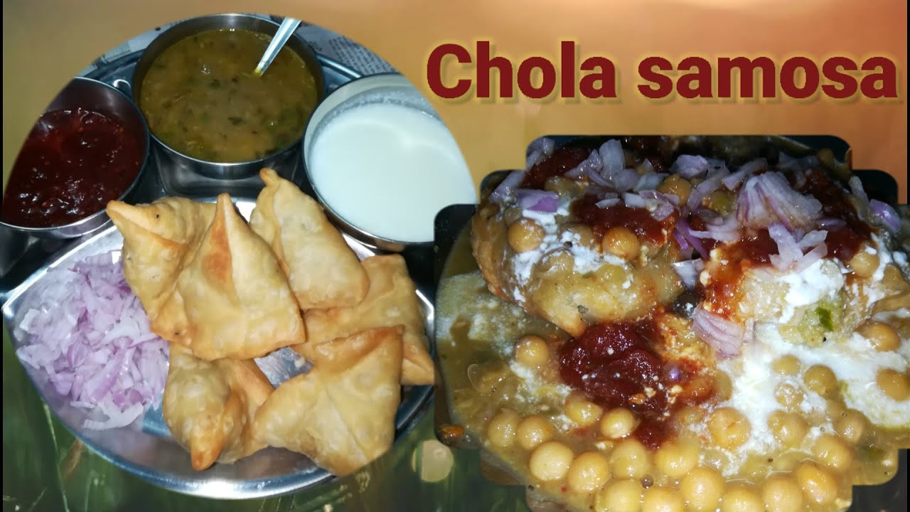 खस्ता छोला समोसा घर पर बनाए l chola samosa recipe l aalo samosa chat l ...