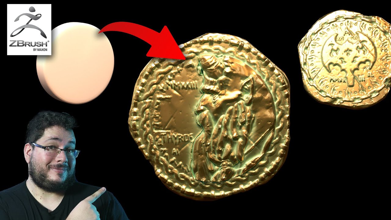 ZBrush Bas Relief: Create a Coin from Scratch - YouTube