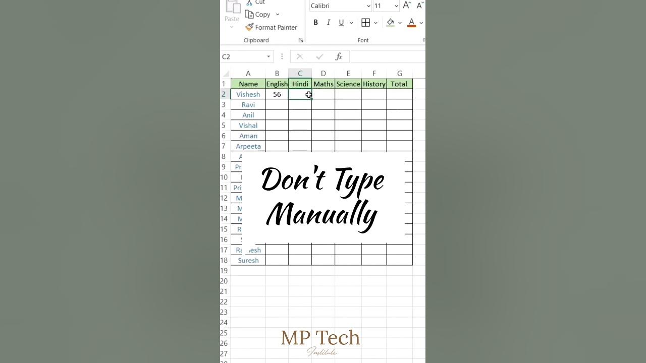 Excel Interview Question Student Marksheet in Excel 💯 🙂 #excel #exceltips #exceltutorial # ...