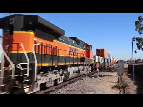 BNSF 5496 C44 9W 1 4 19 West Corona, Ca Ron Diczhazy - YouTube