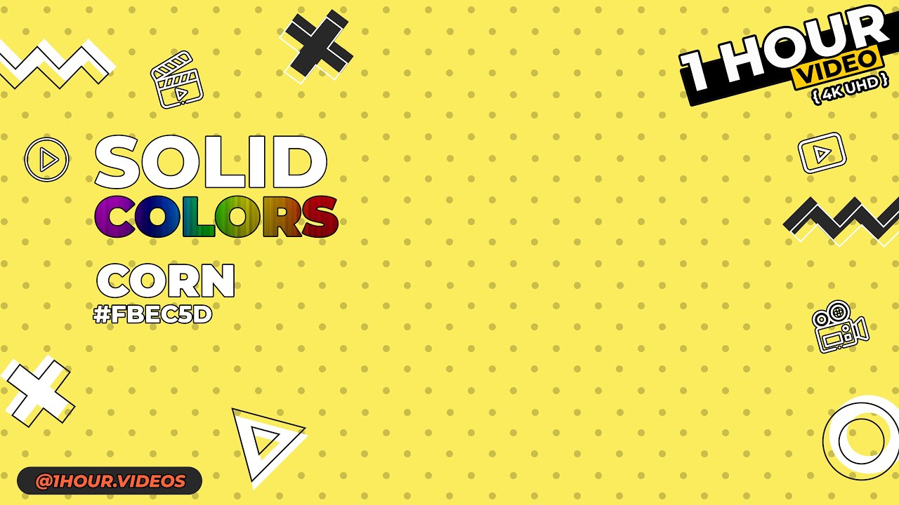 Corn #FBEC5D - No Audio - 1 Hour - 4k - Chromotherapy - Solid Color ...