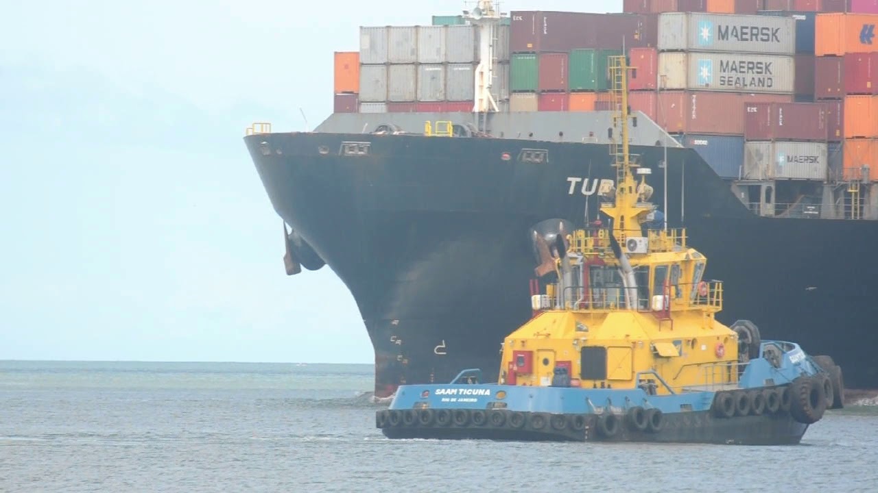 SHIPSPOTTING SANTOS PORT CONTAINER SHIP TUBUL & DREDGER SEINE #63 - YouTube