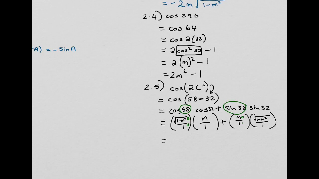 Part 1 Trigonometry mixed examples exercise Classroom Mathematics grade ...