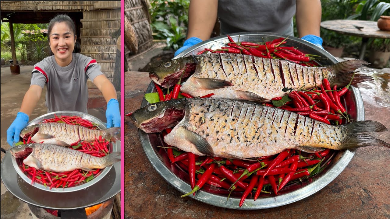Yummy deep fry fish cooking with chili - Fish cook with country style ...