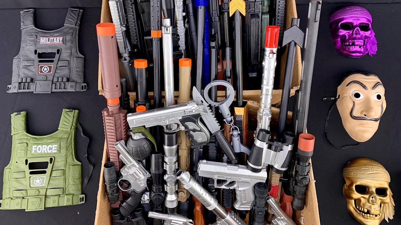 Two Boxes of Toy Guns In a Row - Realistic Toys Weapons - A Lot of ...
