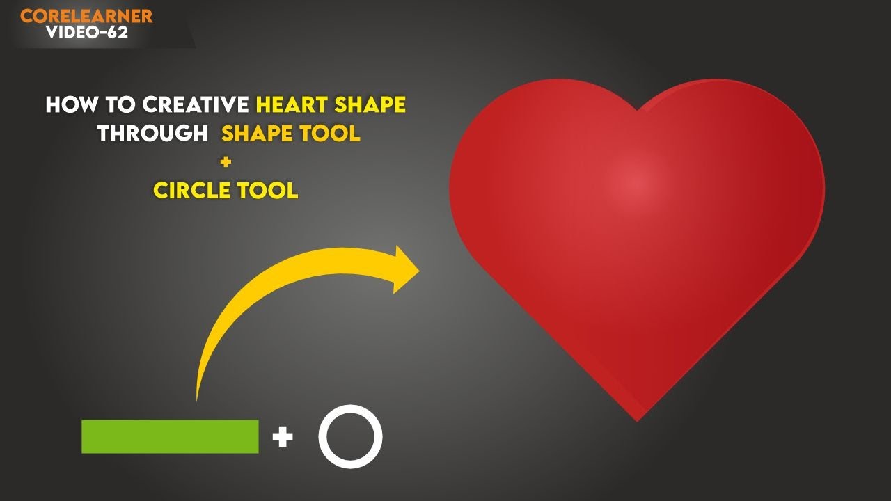 How to make creative Heart Shape Design | Learn CorelDraw Trick ...