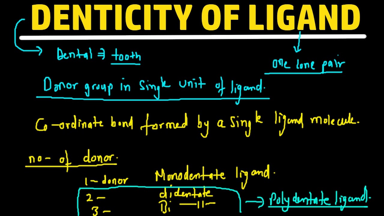 denticity of ligand - YouTube