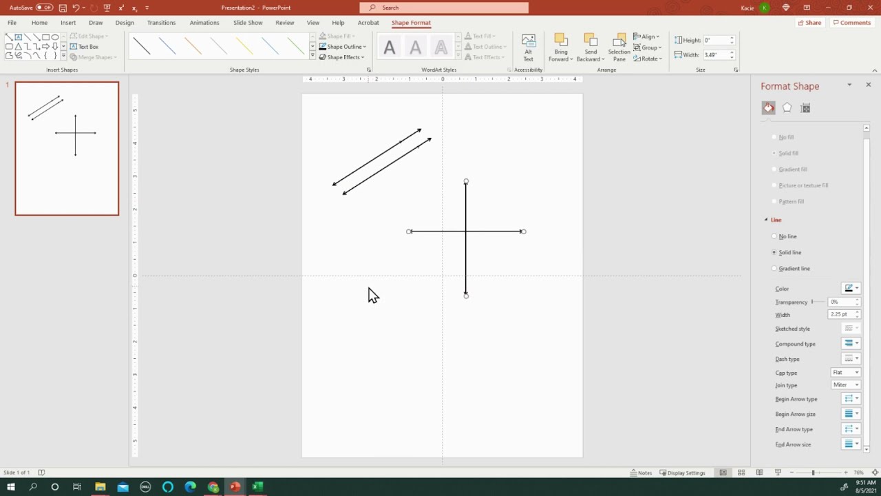 Parallel and Perpendicular Lines in PowerPoint - YouTube
