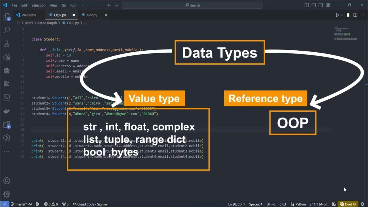 OOP in python(Class Functions) شرح - YouTube