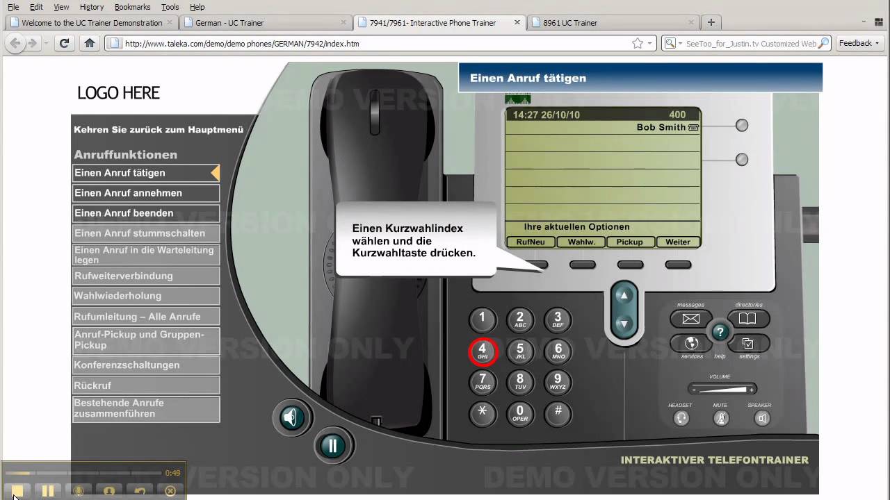 Cisco 7942 and 7962 Deutsch Phone Training - YouTube