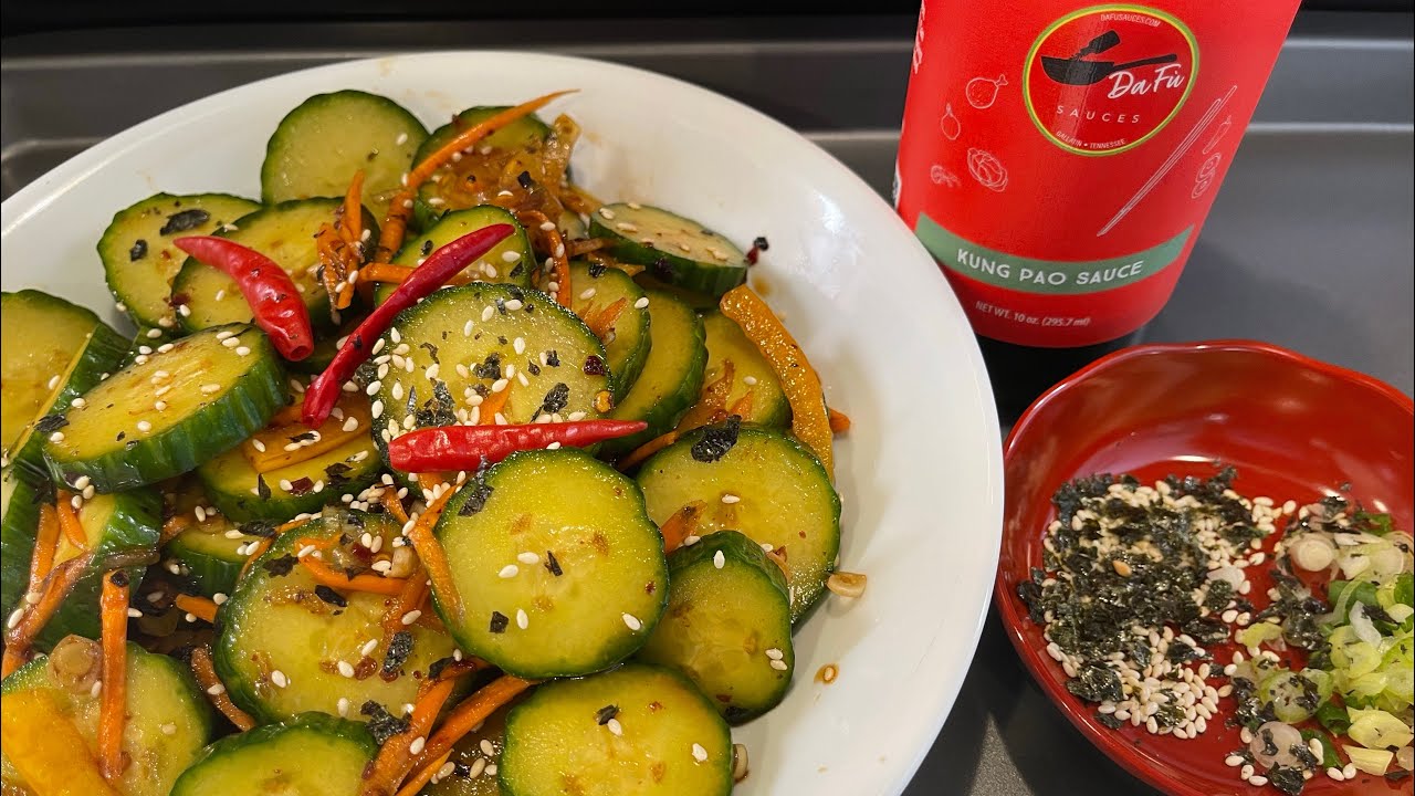 DaFuSauces.com Cook With Me👩‍🍳 How to Make cucumber salad using DaFu ...
