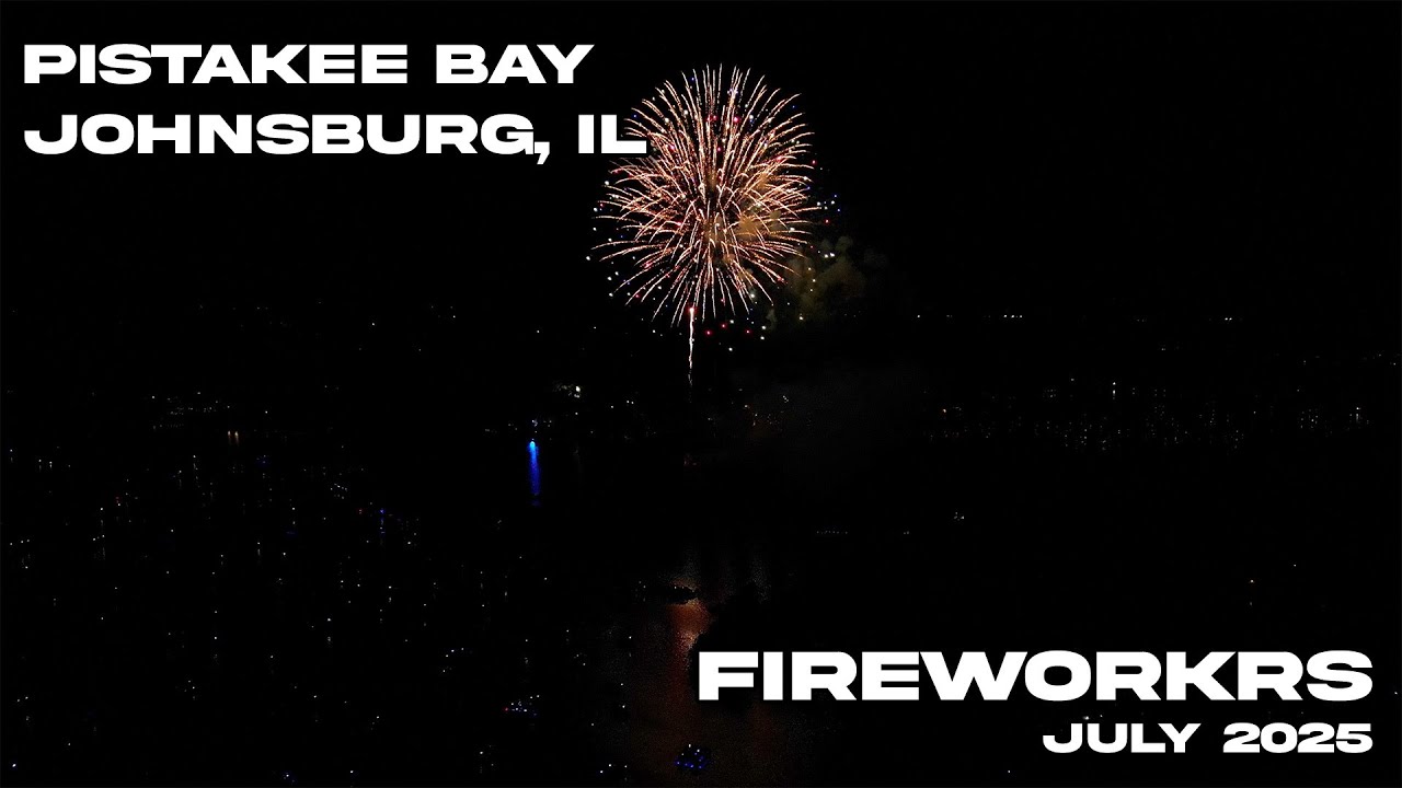 Pistakee Bay Fireworks (Johnsburg, IL) | July 12, 2025 | 4k Drone View ...