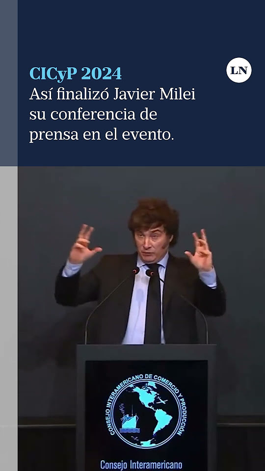 Así finalizo el presidente Javier Milei su conferencia en el Consejo ...