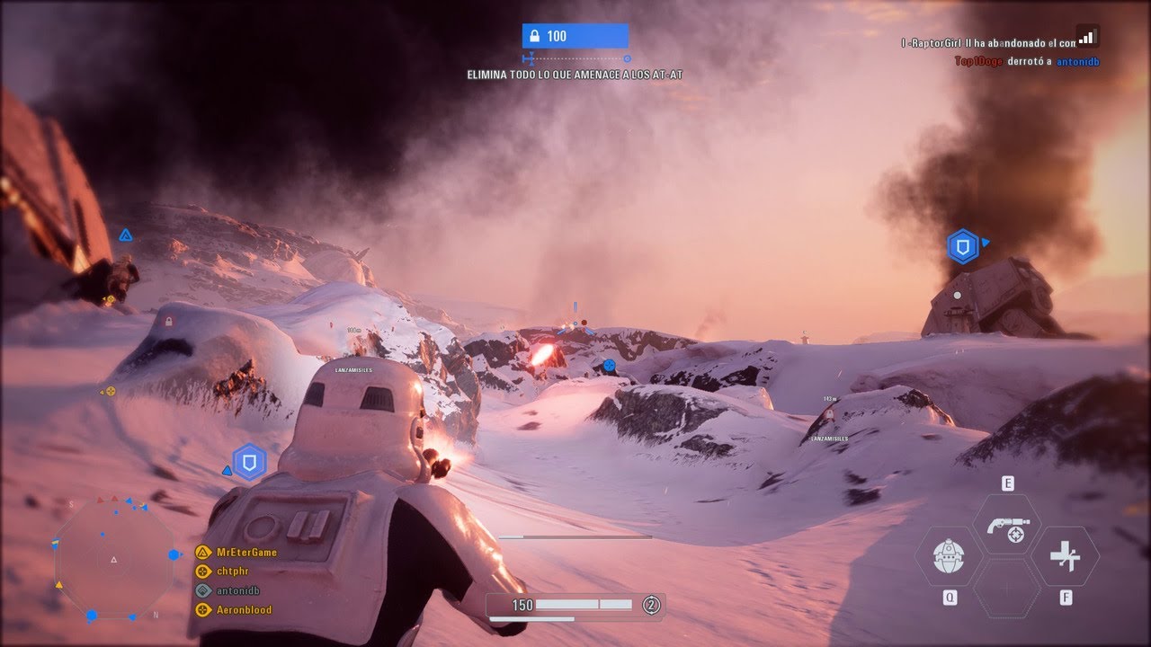 Asalto Galáctico en el helado planeta de HOTH, (No Commentary) | Star ...