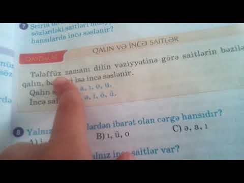 İnce ve qalin qayda 3 sinif