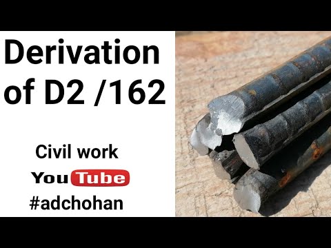 Derivation Of (D2 /162) - Unit Weight Of Reinforcement Bar Formula ...