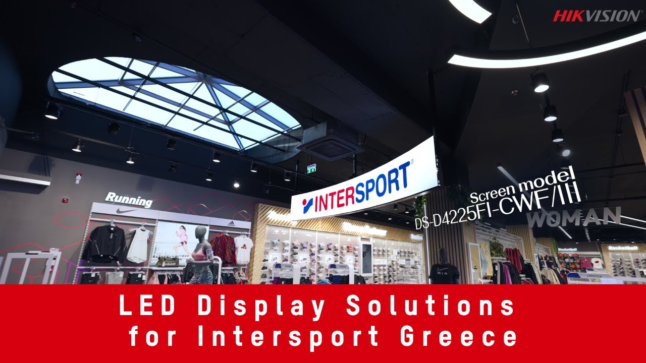 Hikvision LED Display Solutions for Intersport Greece - YouTube