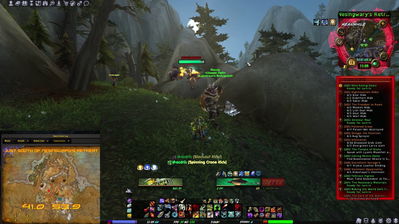 World Of Warcraft Legion Best Farming For Stonehide Leather - YouTube