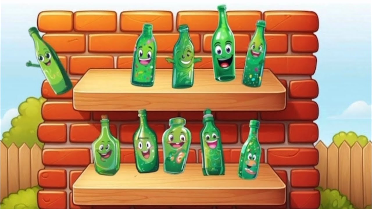 Ten Green Bottles | Kids Rhyme & Song | Learn Numbers & Sing Along ...
