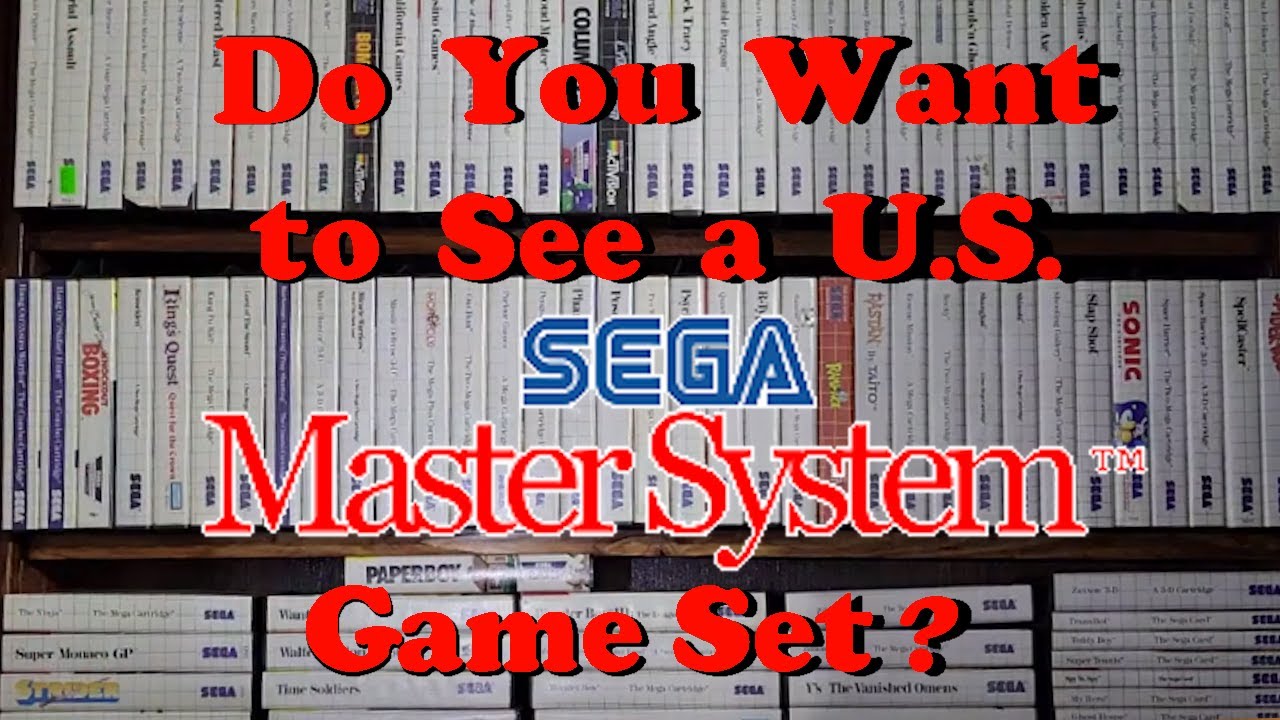Do you want to see a U.S. Sega Master System Game set? Me Too! - YouTube