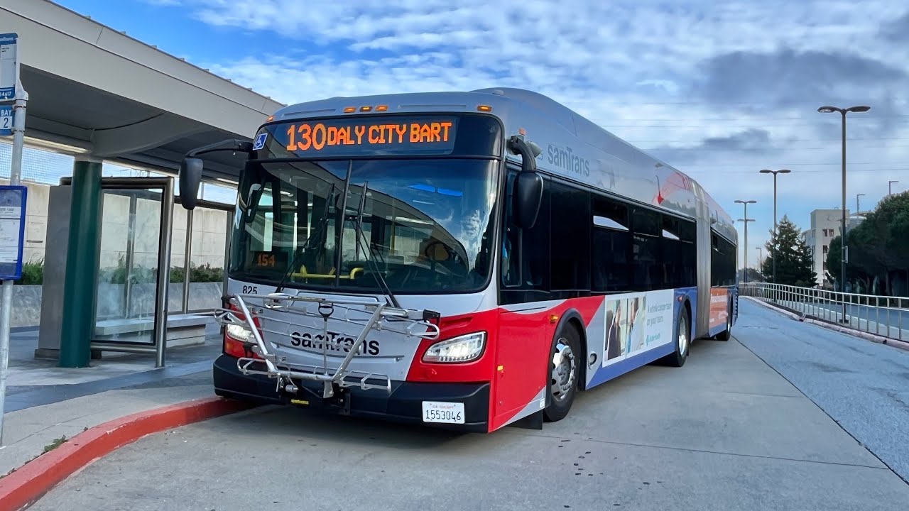 ⁴ᴷ⁶⁰ Weekend Artic | SamTrans 2019 New Flyer XD60 #825 on Route 130 ...