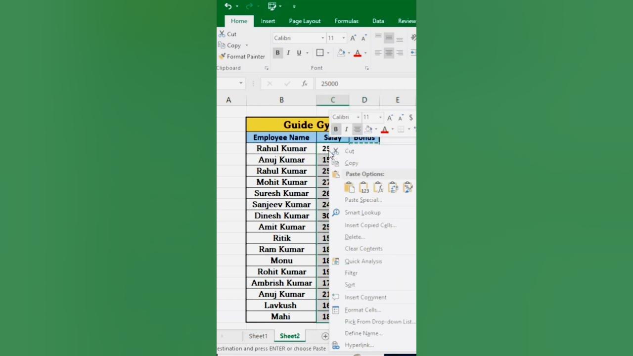 Excel Special Paste 🔥 MS Excel Value Kaise Add Kre 👍 Best Trick in Excel - YouTube
