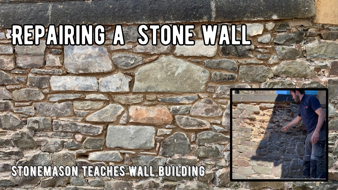 Learn how to repair a stone wall - YouTube