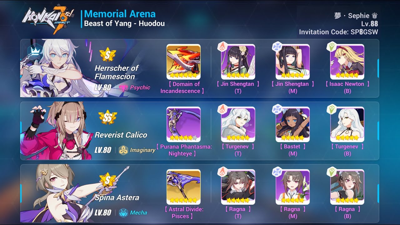 HI3 SEA [EX MA] Huodou 31946 - HFS RC SPA(s3), 2* Fuxi ELF - YouTube