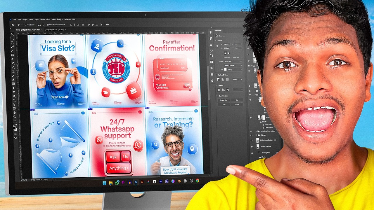 How I Made This Advanced Insta Grid | Part 1 – Foundation - YouTube