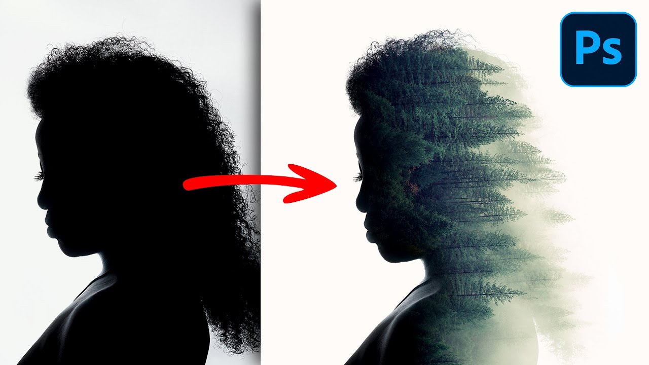 Efecto de doble exposición ¡MUY FÁCIL! | TUTORIAL PHOTOSHOP - YouTube