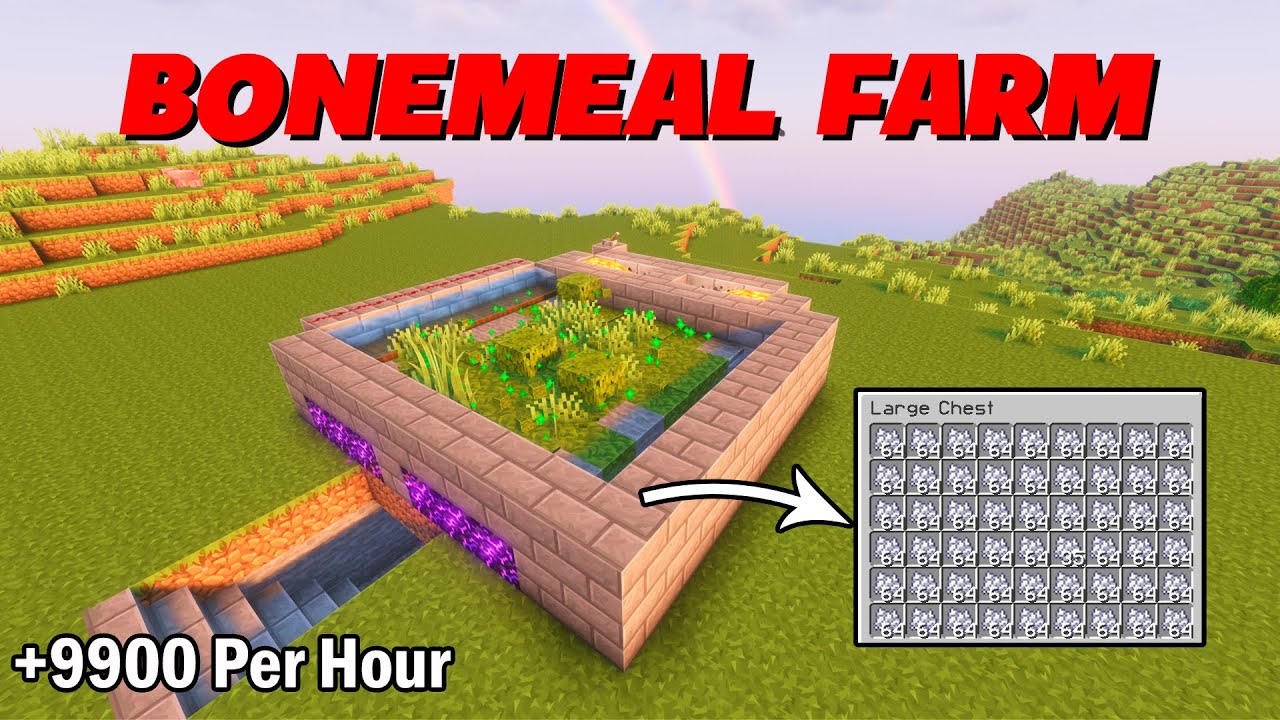 BEST AFK Bonemeal Farm for Minecraft 1.21+ - YouTube