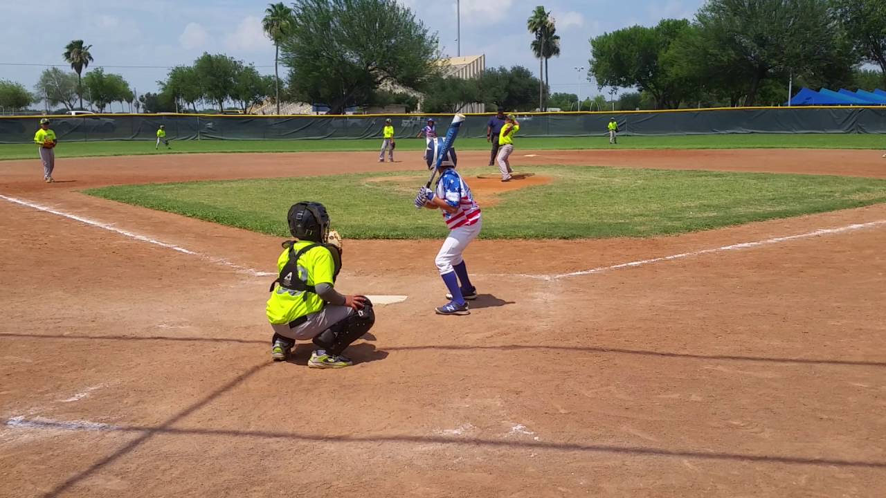 Javier Del Toro 9u line drive 2RBI bead hit @ TBL World Series, McAllen ...