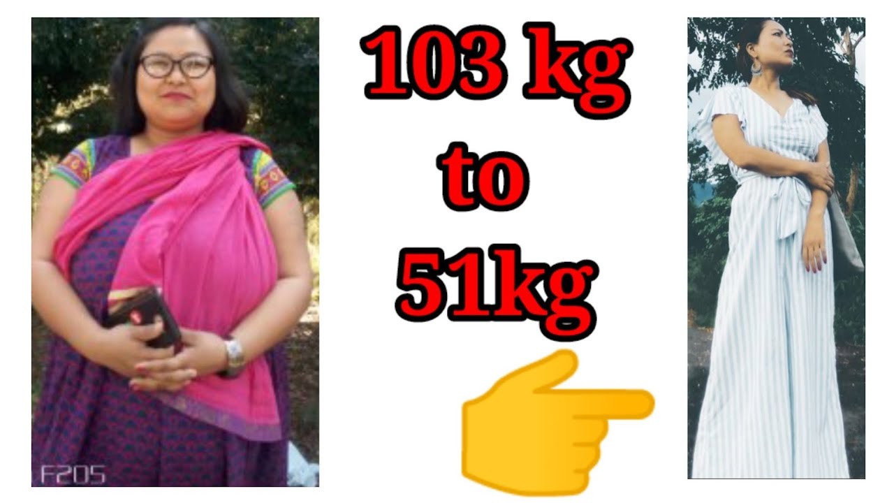 weightloss journey 103 kg to 51 kg - YouTube
