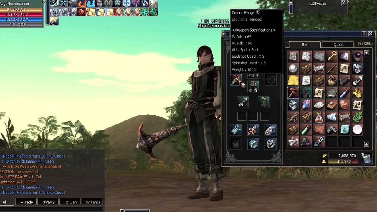 Demon Fangs - Weapon D grade for mages - YouTube