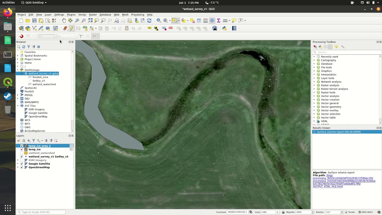 Wetland QGIS 03 - Correct Points based on Ice Depth - YouTube