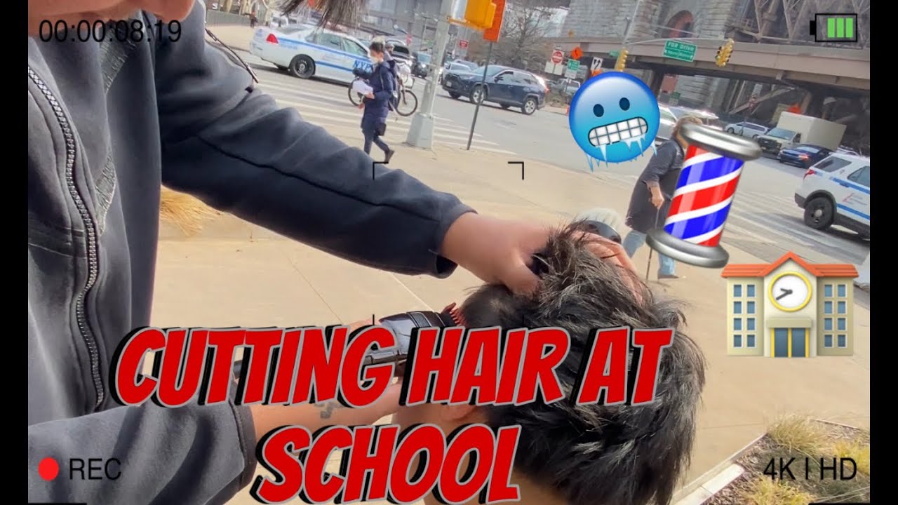 Cutting Hair At School 🫣(vlog1#) - YouTube