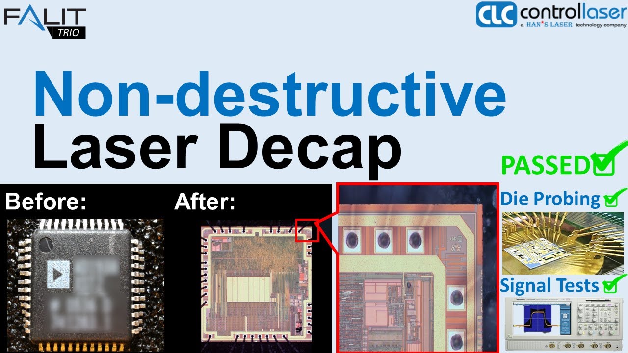 FALIT® Nondestructive Laser Decap down to the die for Semiconductor #FailureAnalysis - YouTube