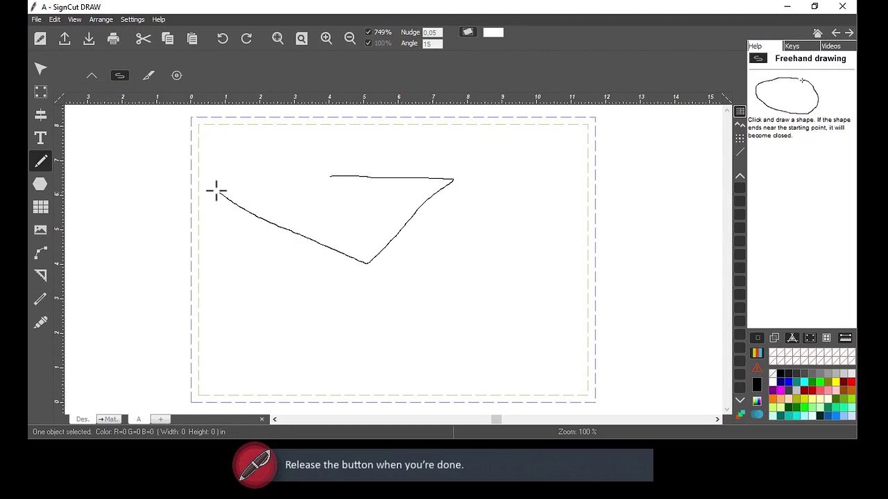 Freehand drawing - SignCut Draw - YouTube