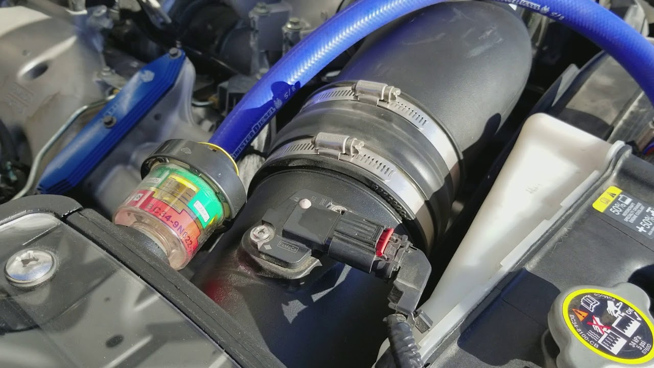 2012 F250 5" Flo Pro exhaust with H&S Mini maxx and EGR delete. - YouTube
