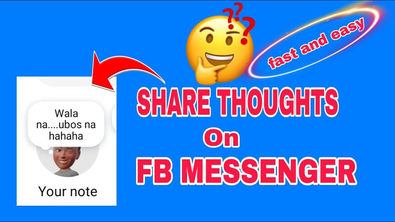 HOW TO SHARE THOUGHTS ON FB MESSENGER?? - YouTube