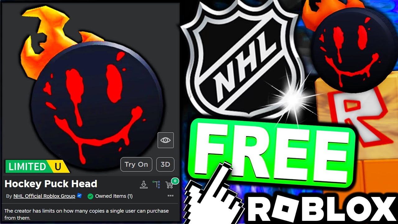 FREE UGC LIMITED! HOW TO GET Chaos Hockey Puck Head! (ROBLOX NHL Blast ...