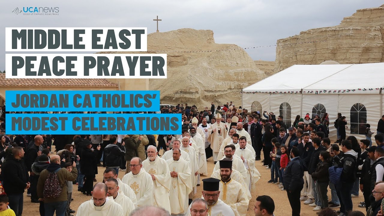Jordan Catholics pray for peace in the Middle East - YouTube