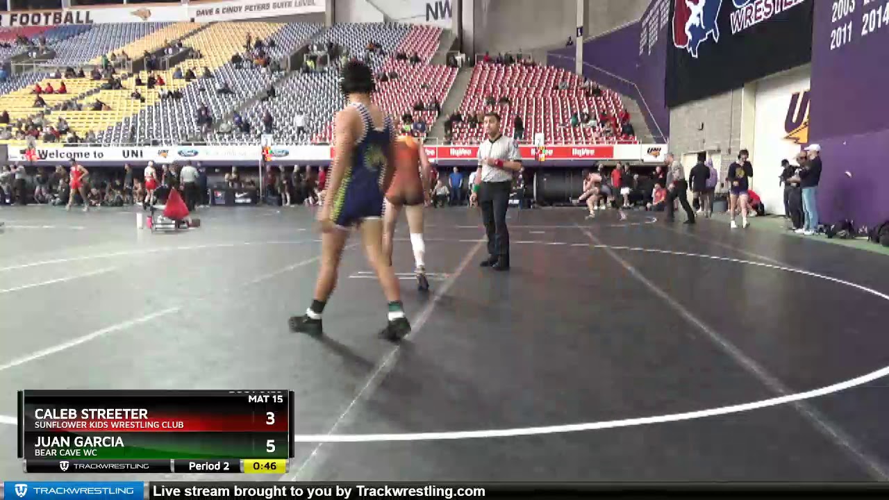 16U 132 Caleb Streeter Sunflower Kids Wrestling Club Vs Juan Garcia ...