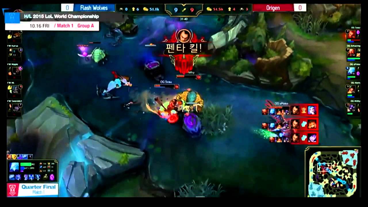 2015 League of Legends World Championship OG Soaz Darius Penta Kill ...